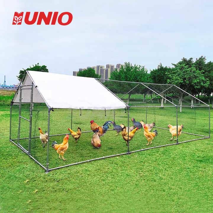 Customizable Farmhouse Welded Wire Chicken Coop for 30 Chickens