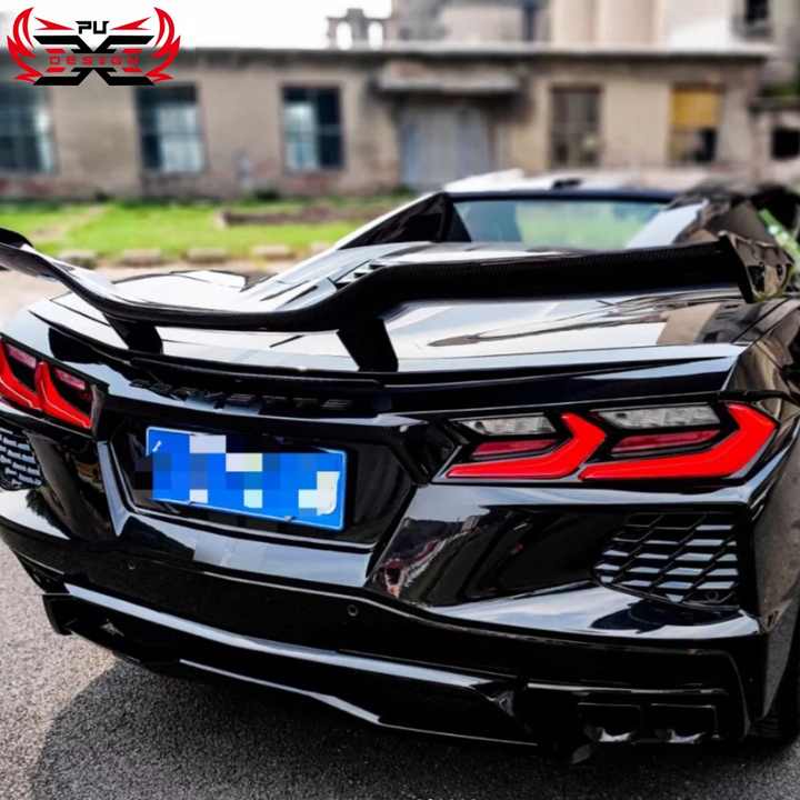 High Quality Dry Carbon Fiber Z06 Style Rear Spoiler Wing Root Spoiler ...