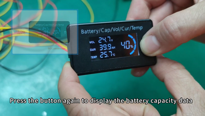 Smart Bms LCD Battery Voltage, Current, Temperature, SOC