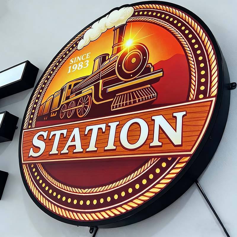 Custom-shape LED Advertising Lightbox Indoor/Outdoor Business Sign Shop ...