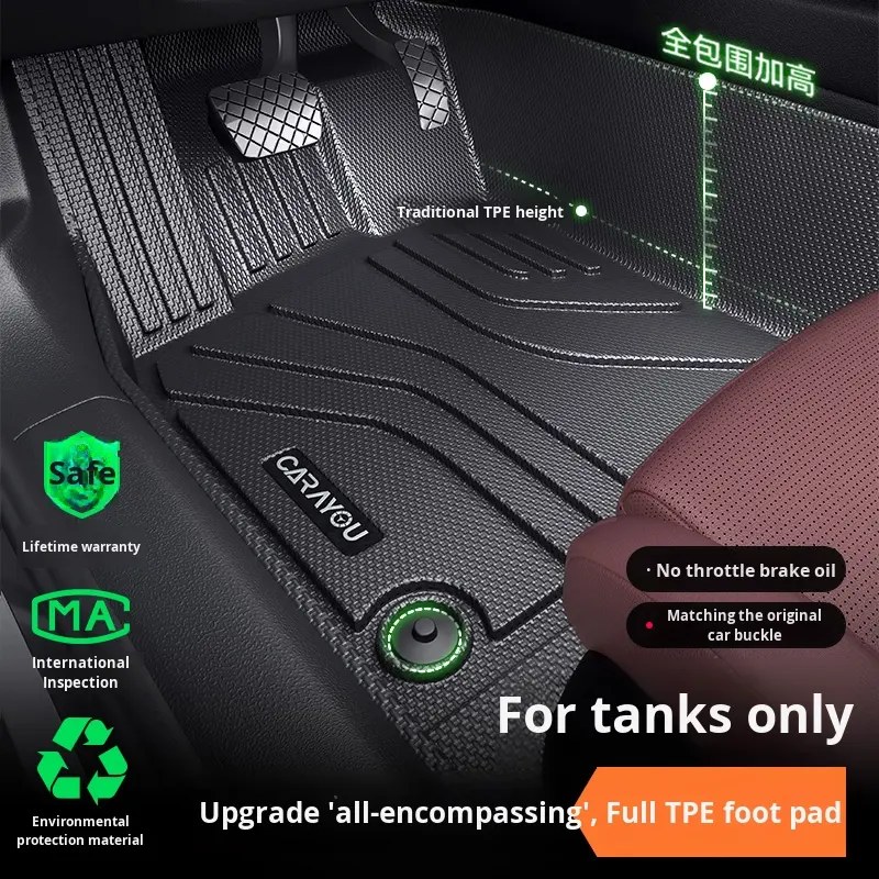 Luxury 3D Car Floor Mats Full Surround TPE XPE EVA Leather Materials ...