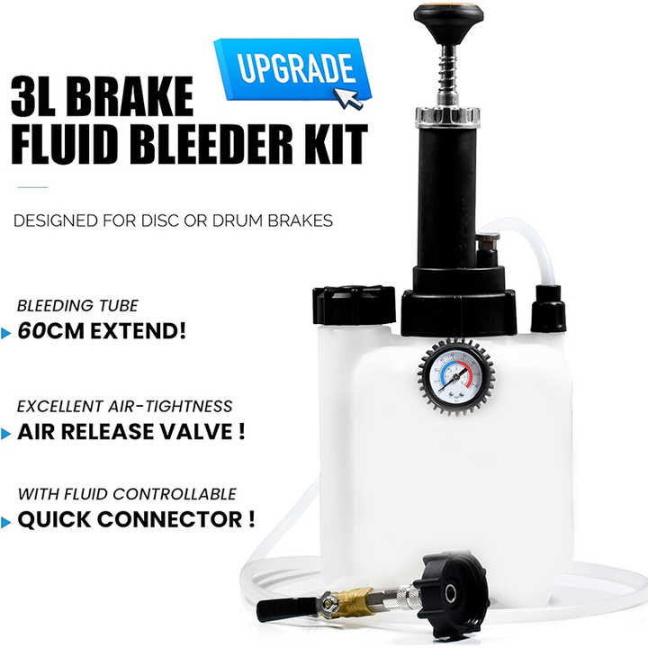 Automotive Tools 3L Brake Bleeder Manual Fluid Pump Brake Fluid Bleeder ...