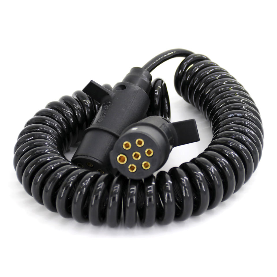 HJYAJZT Brand Screw Coiled Spiral Cable 7 Way Trailer Wire for Trailer ...