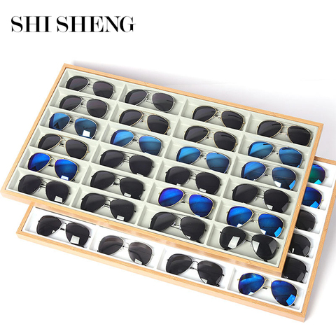 Stackable Wooden Jewelry Organiser Tray – Rectangle Velvet Display