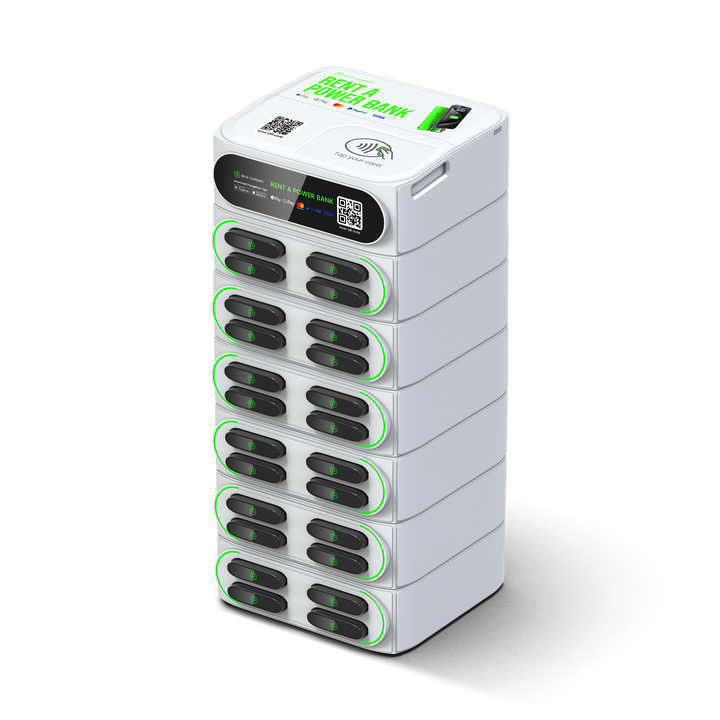 24-Slot Stackable Commercial Charging Station Shared Power Bank Pos ...