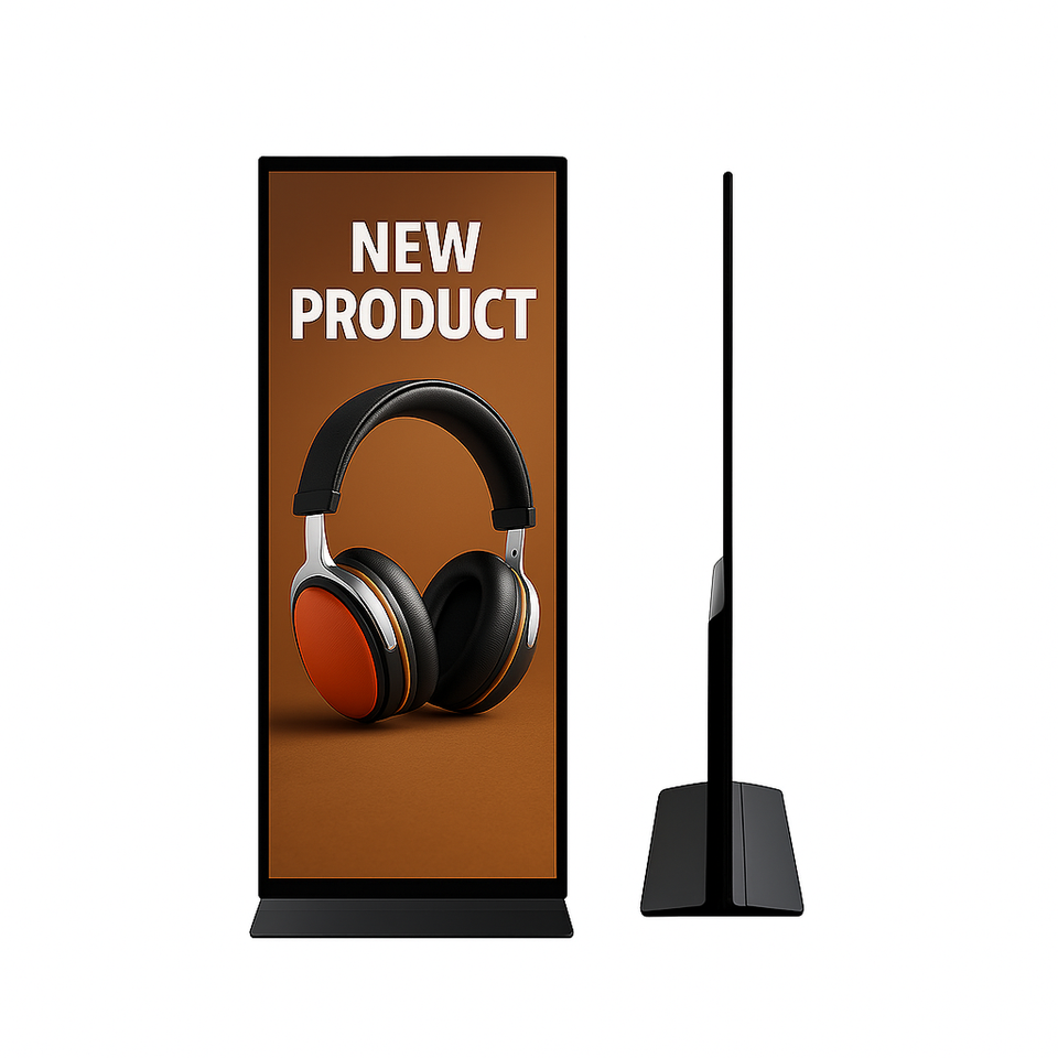 Full Screen Vertical LCD Touch Screen Indoor Advertising Display Player ...