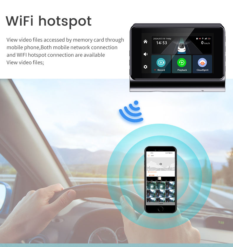 4G Dashcam for Cars with Sim Card 2K Front and Rear GPS Tracking WiFi ...