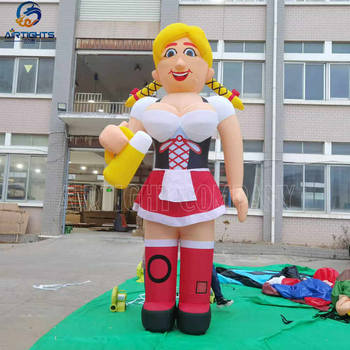 4m High Decorative Big Inflatable Girl Holland Doll Balloon for Party ...