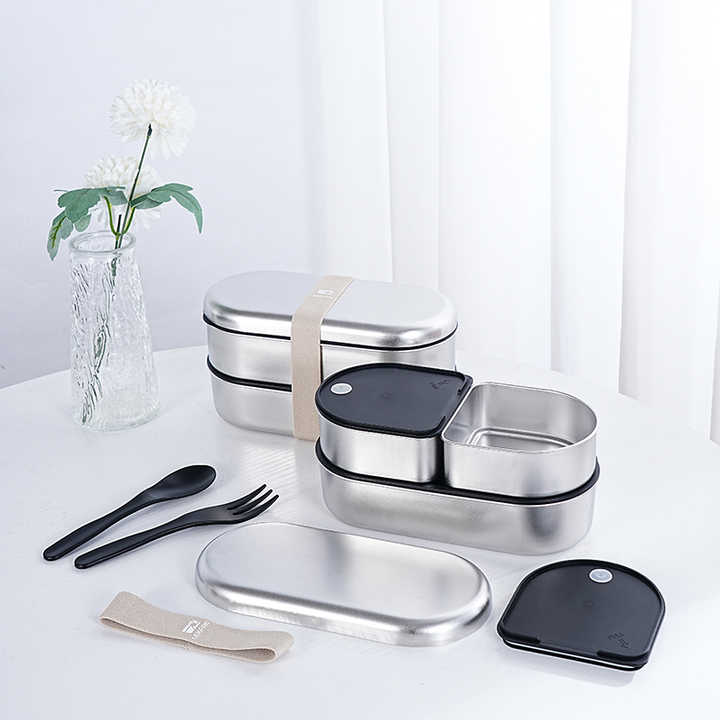 Lekfre New Design Stainless Steel Lunch Box Bento Lunch Box Dishware ...