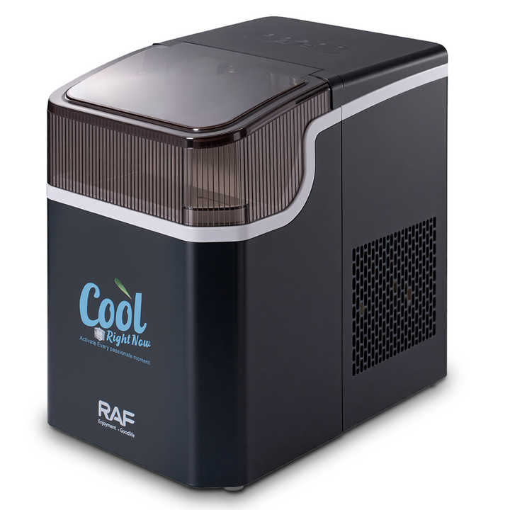 RAF 85W Ice Maker Machine with 1.5L Capacity Adjustable Ice Size Fast Ice Release and Continuous ...