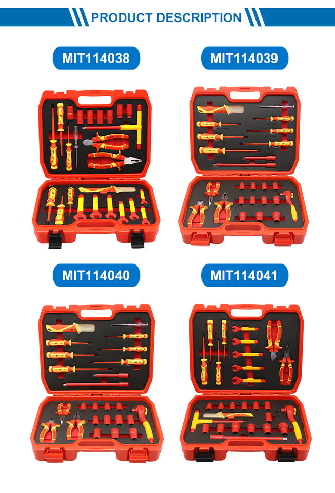 VDE 1000V Insulated Tool Set - Professional Electrician Kit with Pliers ...