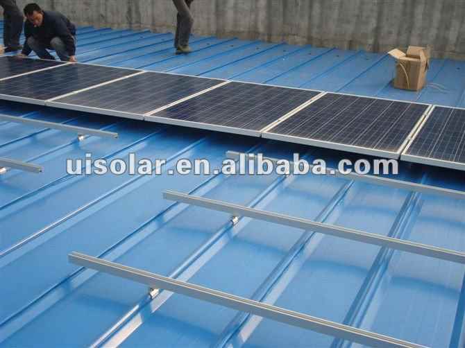 UISOLAR Low MOQ Aluminum Solar Panel Rail Pv Rack System Quick Installation Solar Roof Mount ...
