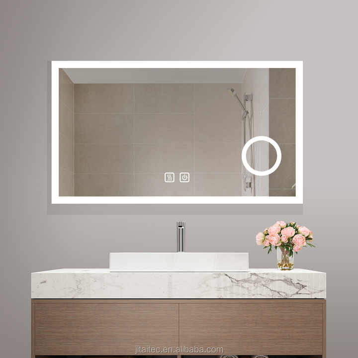 Modern LED Bath Mirror - Clear, Illuminated, and Durable