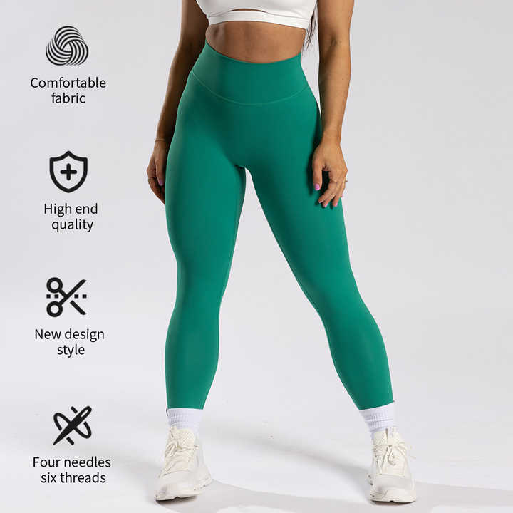 Custom High Waist Stretch Scrunch Butt Lift V Back Leggings XL Women's ...
