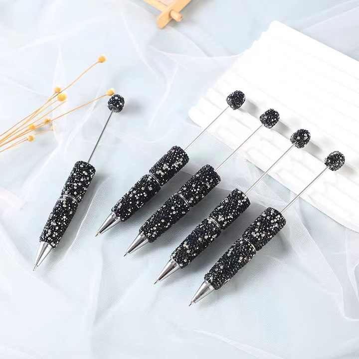 B7015 DIY Rhinestone Full Diamond Luxury Beadable Pen Refills Black Ink ...