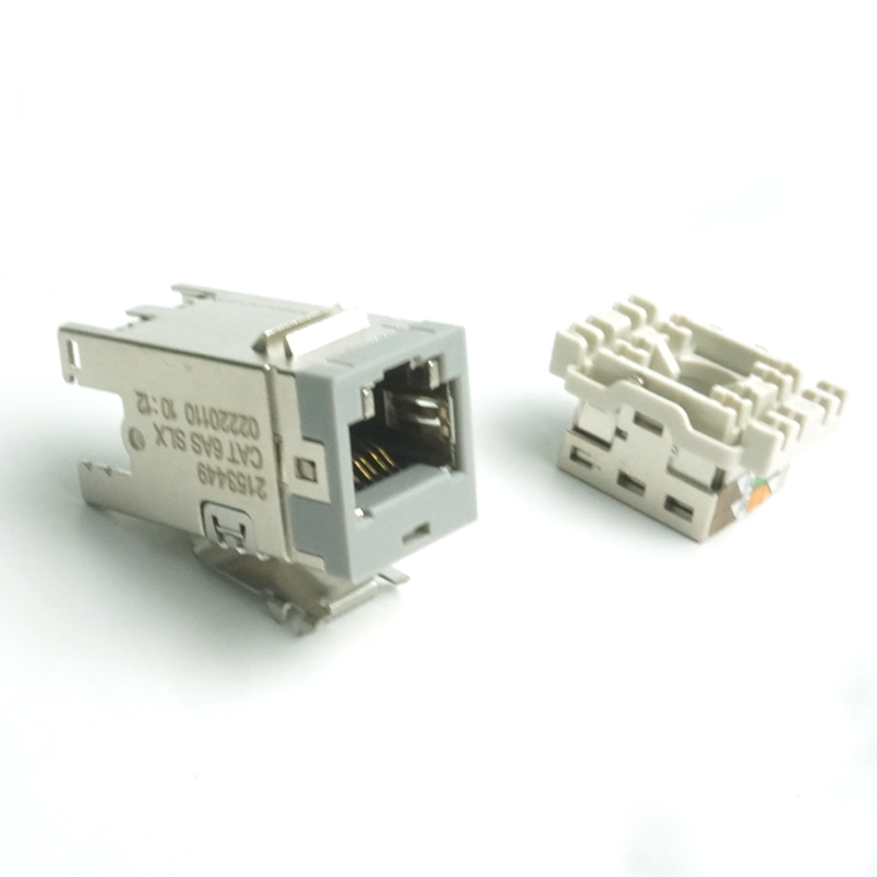 RJ45 Cat6a Cat7 Keystone Jack with Shielded Toolless 8p8c Keystone ...
