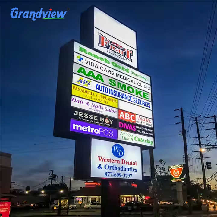 Outdoor Advertising Advertising Signboard Pylon Sign Display Board ...
