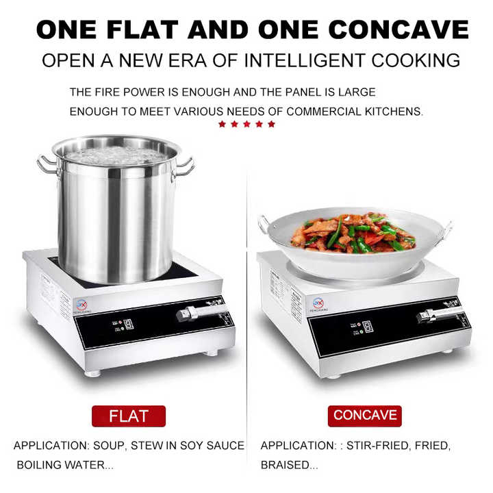 Hotel Induction Stove - 5000W Commercial Cooker for Cafeterias