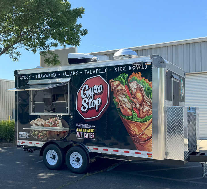 DOT Certificate Log Trailers With Grapple BBQ Food Trailer Full ...