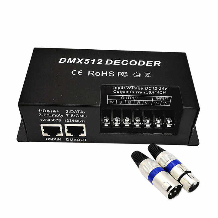 DMX Controller 512 - 4 Channel RGBW LED Dimmer Driver