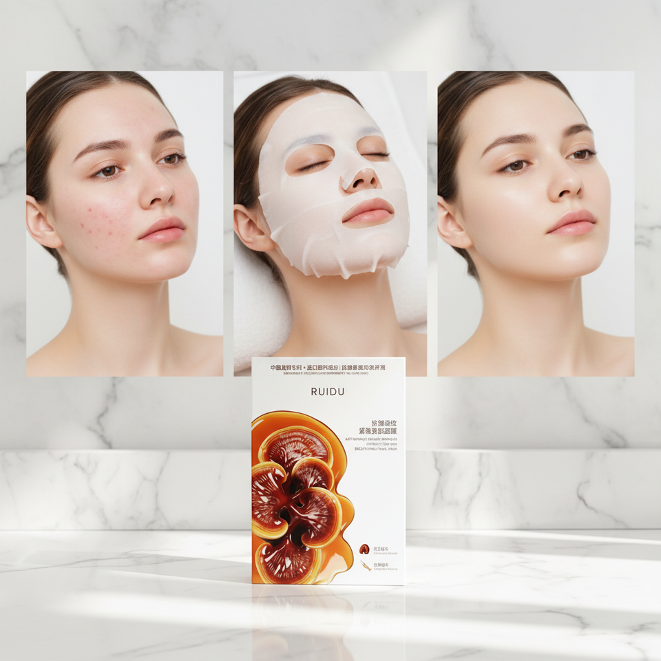 OEM ODM Custom LogoFace Mask Sheet Collagen Peptide Reishi Essence Anti ...