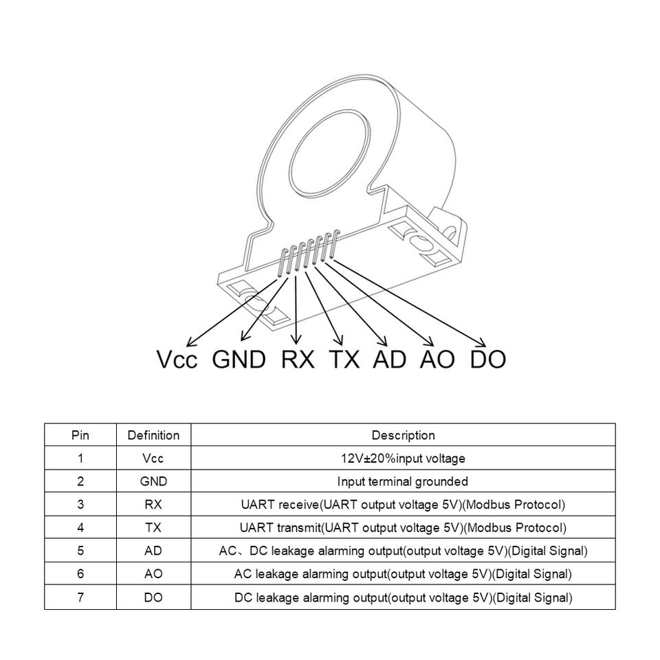 High Accuracy AC/DC Residual Current Device PCB Mount Current Sensor ...