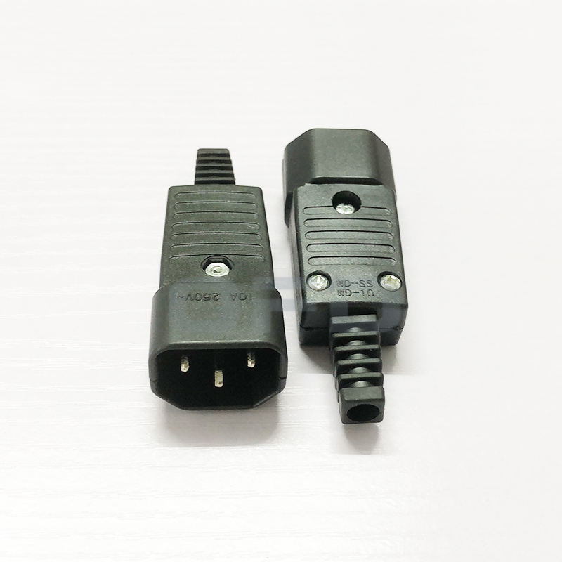 C13 C14 Male Plug Socket EC 320 Cable Wire C13 C14 AC Plug Socket 10A ...