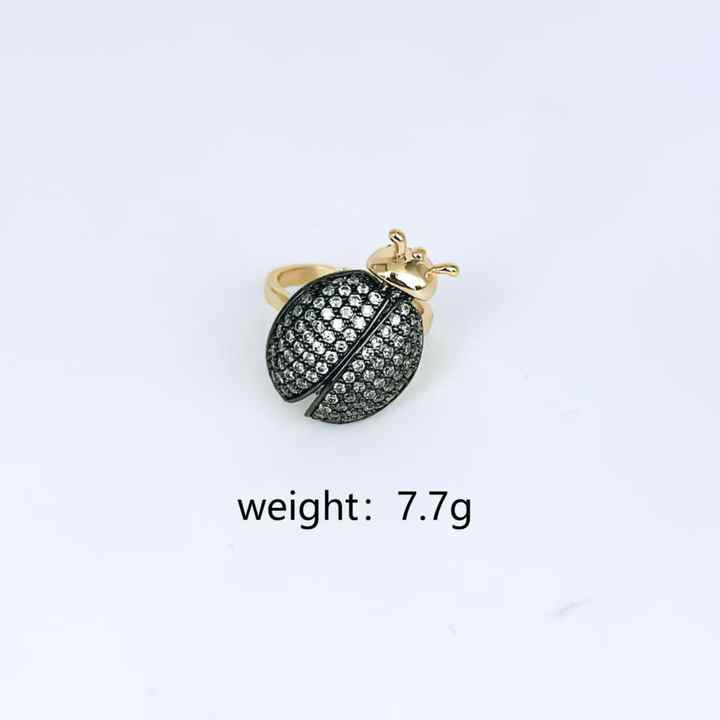 Exquisite Sparkling Insect Ring Simple Trendy Fashionable Beautiful ...