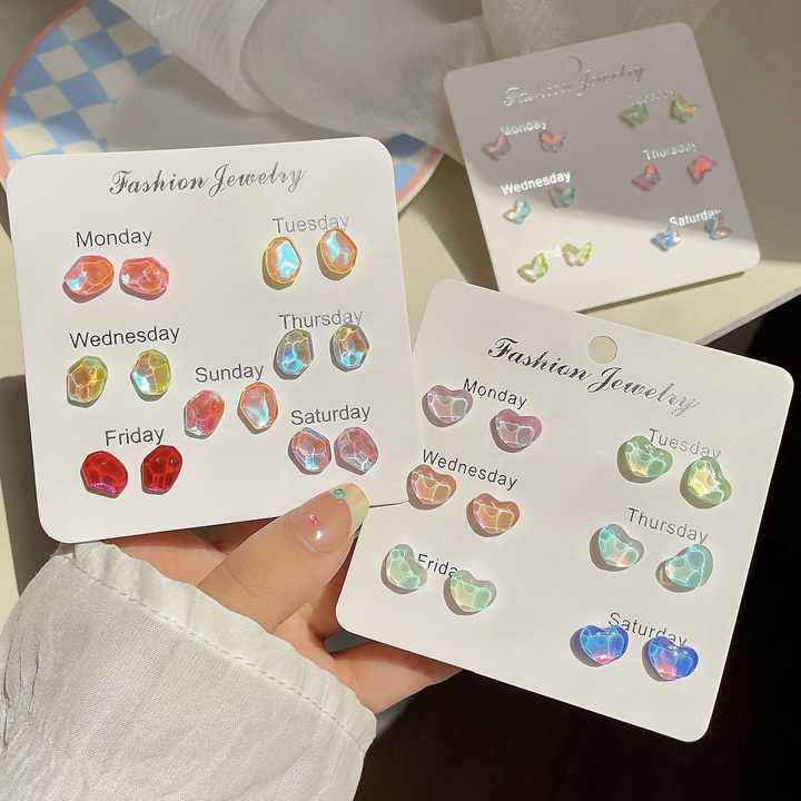 2024 New Trendy Niche Design Earrings 925 Silver Needle Unique Small ...