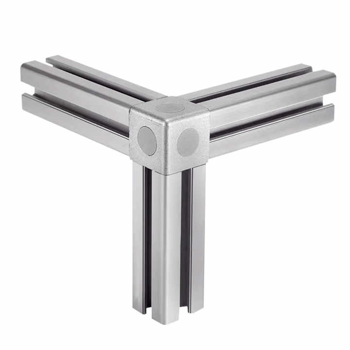 Standard 3 Way Fixed Corner Piece Bracket for Aluminum Profiles