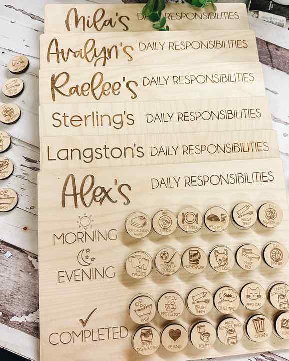 Visual Schedule Kids Daily Task Routine Rhythm Chore Chart