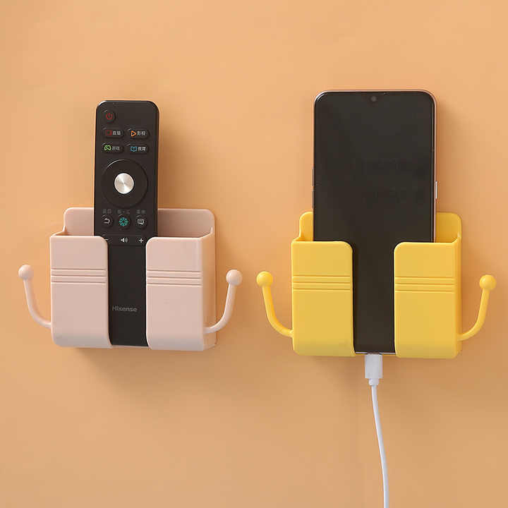 Wall-mounted Remote Control Storage Box Bedside Mobile Phone Charging ...
