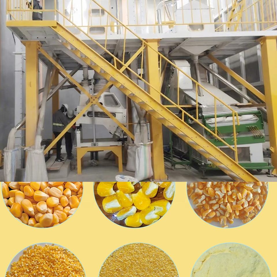 Automatic Corn Flour Plant 20T 50T 100T Corn Mill Equipment Production ...