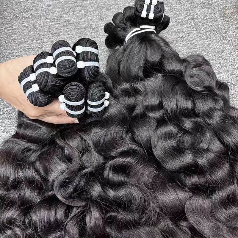 High Quality Long Curly Human Hair Bundles Seamless Raw Brazilian Remy ...