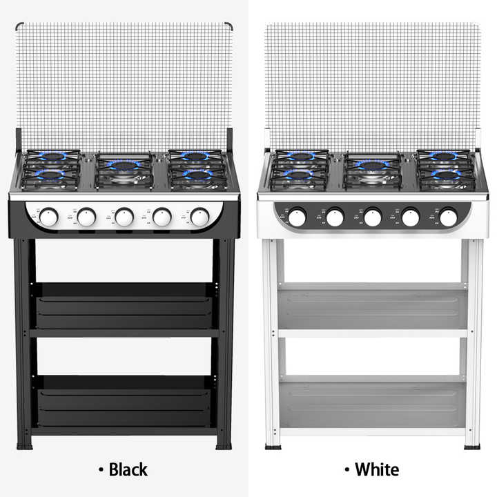 Commercial Kitchen Gas Stove - 5 Burner Cooktop for Outdoor