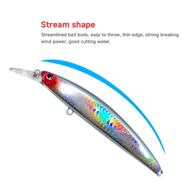Fishing Lure 110mm/15.5G Sinking Minnow Lures Made of ABS Material ...