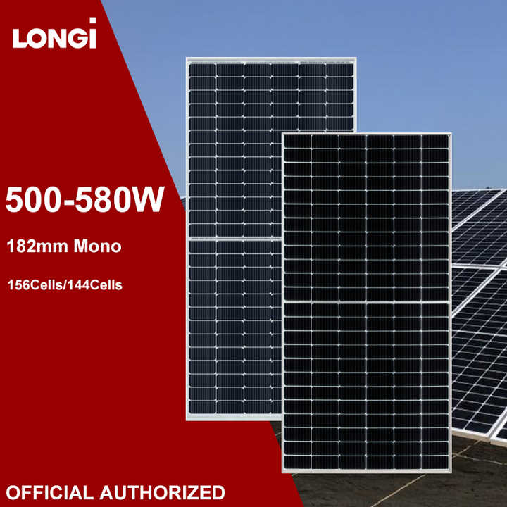 LONGI high quality solar 555W 560w 570w 580w n-Type solar panels for ...