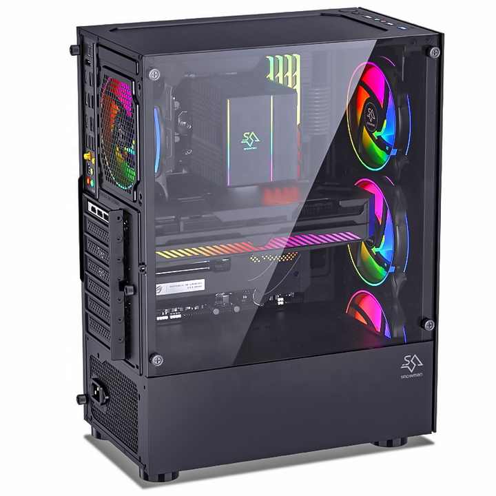 SNOWMAN PC Case - Mid Tower ATX Gaming Computer Case