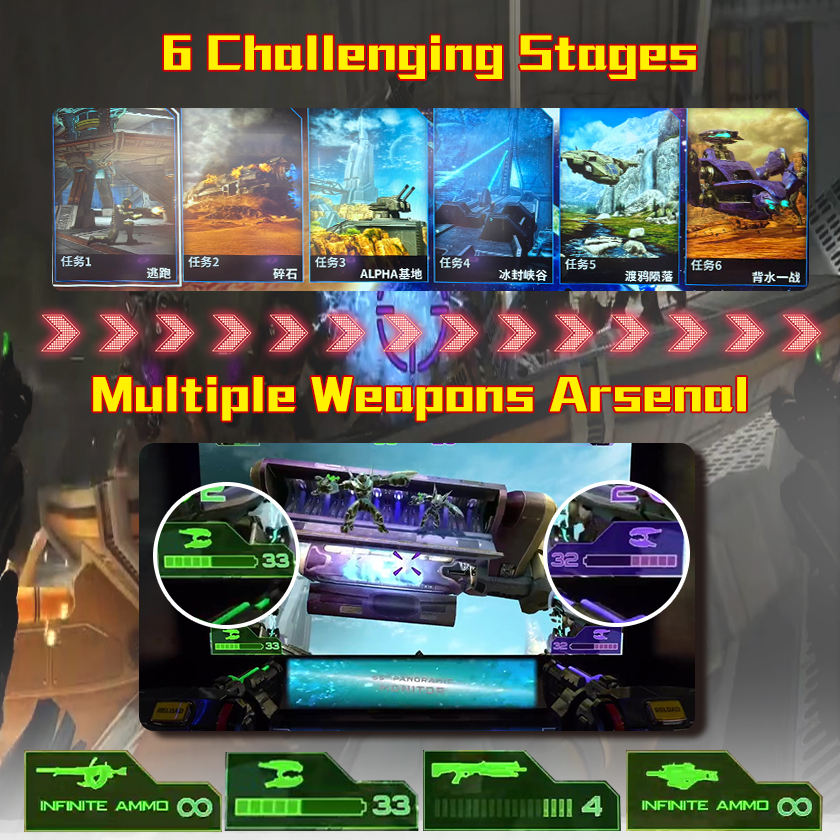 Halo: Fireteam Raven Shooting Games Arcade Machine Gun New Arcade Gun ...