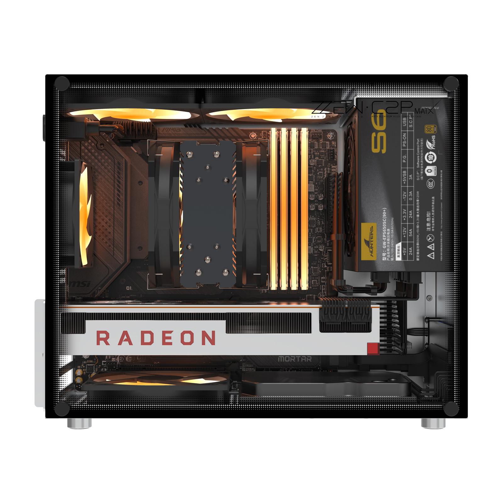 Buy In Bulk Vertical Micro ATX Computer Case Rgb Lighting Effect ...