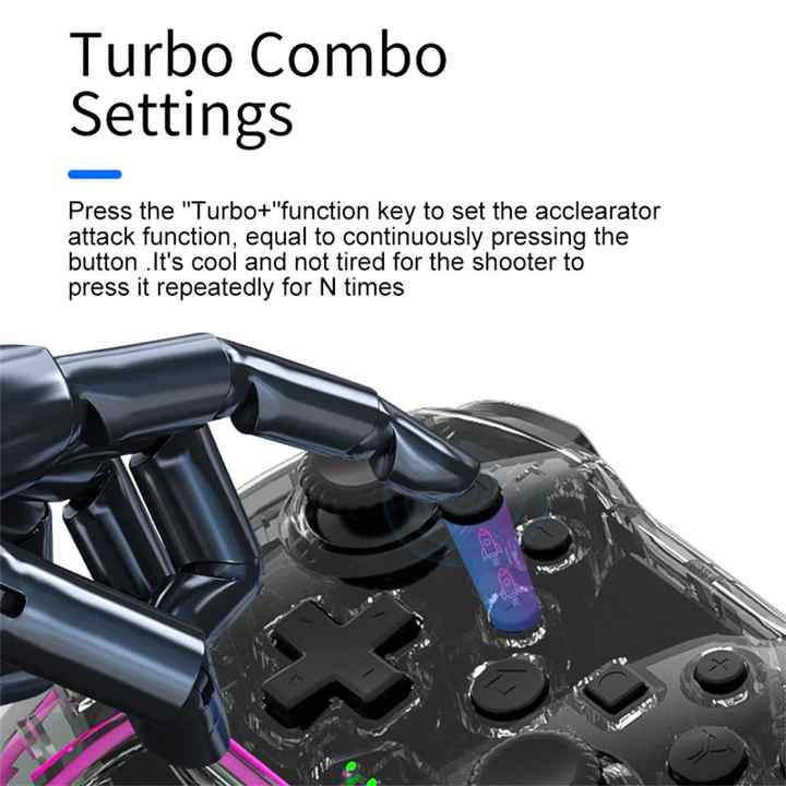 Transparent Wireless Gamepad - Perfect for Nintendo Switch