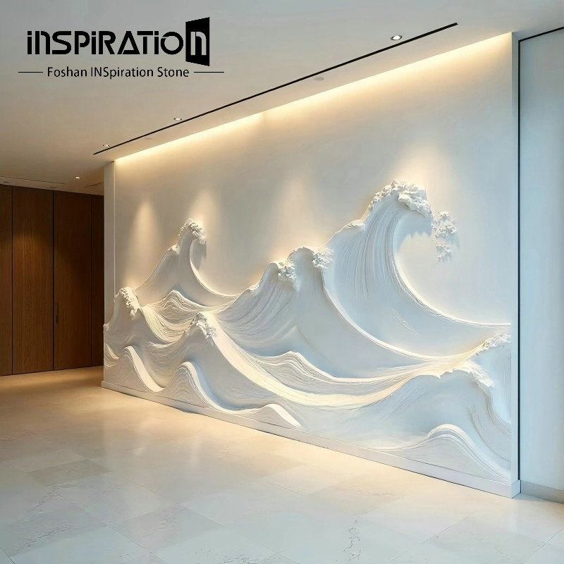 Customized Size High Quality Hand-carve Modern Art 3D Wall Panels Wall ...