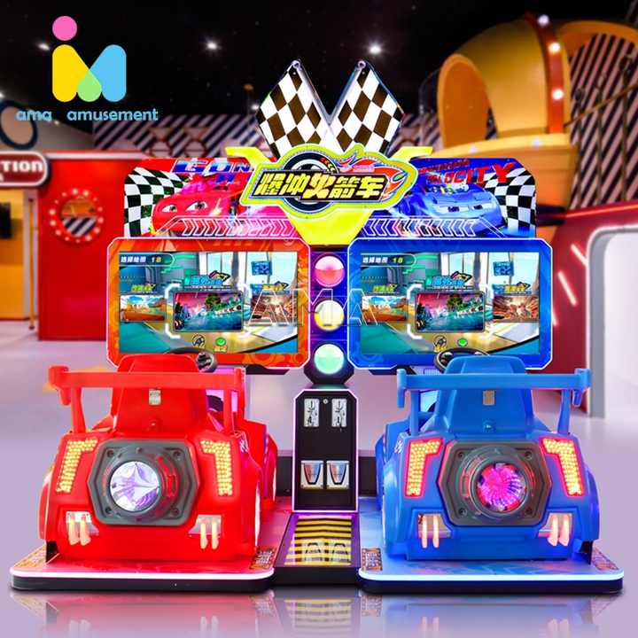 AMA 2-Player Blast Rocket Racing Simulator Coin Operated Video Arcade ...