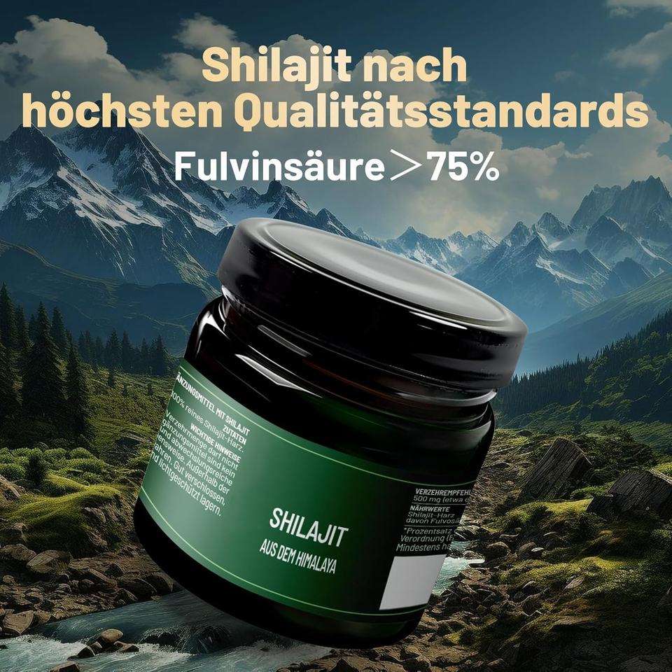 Shilajit Resin 35g Himalayan Pure Shilajit with 75%+ Fulvic Acid, 70 ...