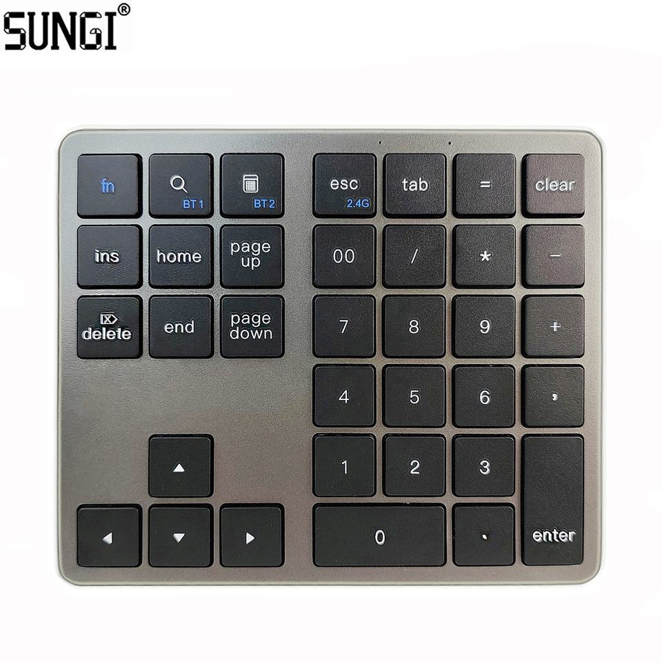 Number Pad Wireless Numeric Keyboard Numpad 35 Keys Portable Mini ...