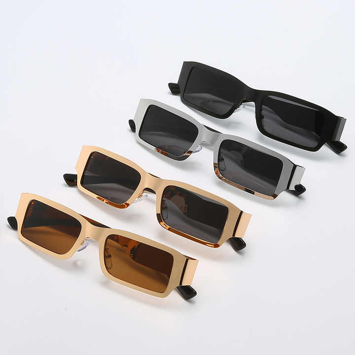 Retro Rectangle Sunglasses Men 2021 Luxury Brand Vintage Color Lens ...