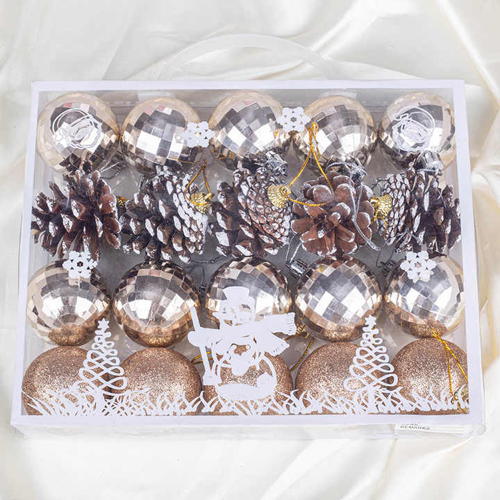 Wholesale 5cm Christmas Painted Round Ball Set Boxed Hanging Balls Gift ...