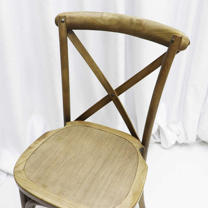 Simple Design Wooden Cross-Back Wedding Chair Set for Hotels Banquets ...
