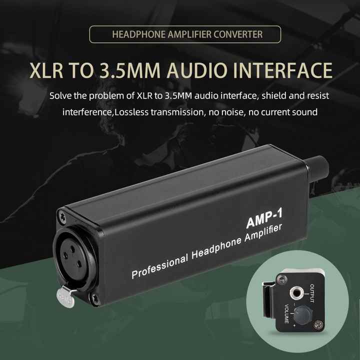 Professional Passive Headphone Amplifier Converter XLR Audio Plug Play ...