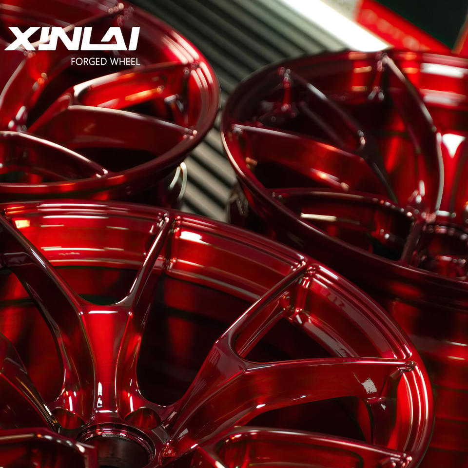 XL Monoblock Transparent Brushed Red Color Deep Dish Concave Custom ...